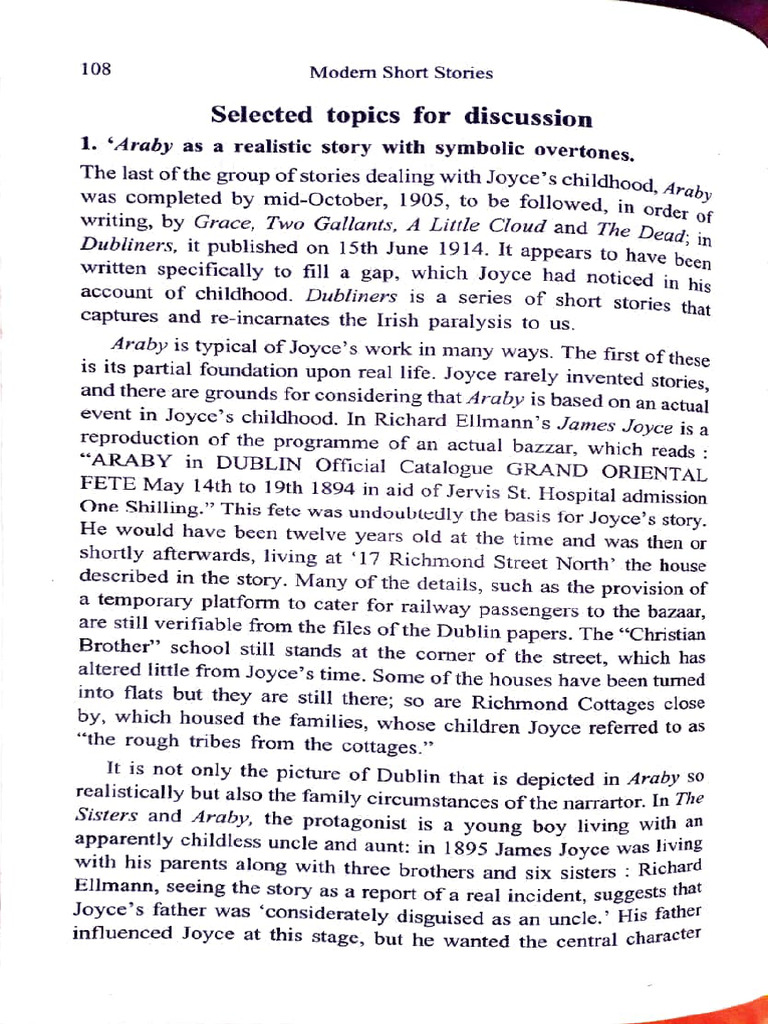 Realism and Symbolism in Araby | PDF | Dubliners | James Joyce
