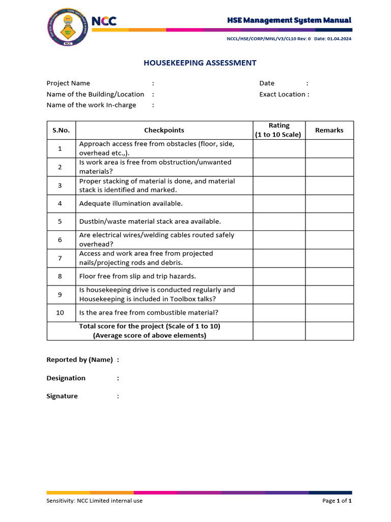 10.housekeeping Assessment | PDF
