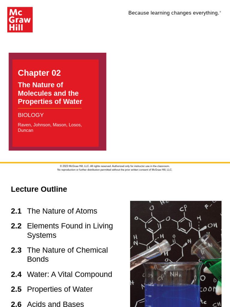 Raven Biology Ch02 PPT Accessible Updated | PDF | Chemical Bond ...