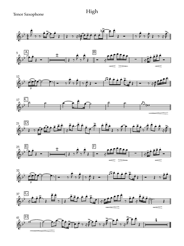High - Metais - Tenor Saxophone | PDF