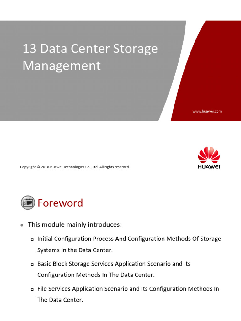 13 Data Center Storage Management | PDF | Computing | Computer Networking