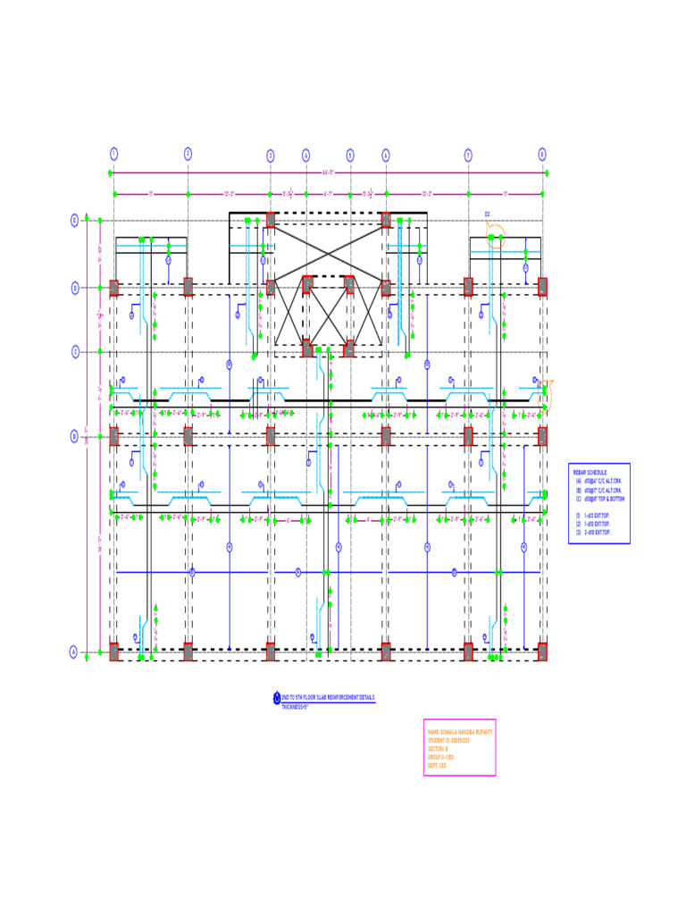 2nd to 5th Floor Slab Reinforcement Guide | PDF | Structural ...
