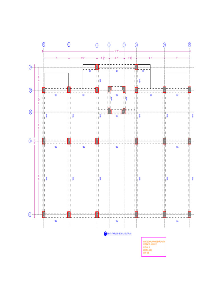 Beam Layout Plan for CEE Project | PDF