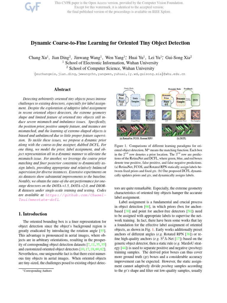 Xu Dynamic Coarse-To-Fine Learning for Oriented Tiny Object Detection ...