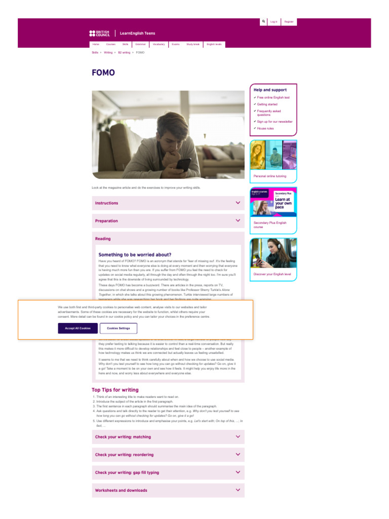 Understanding FOMO in Teens | PDF | Social Media | Popular Culture ...