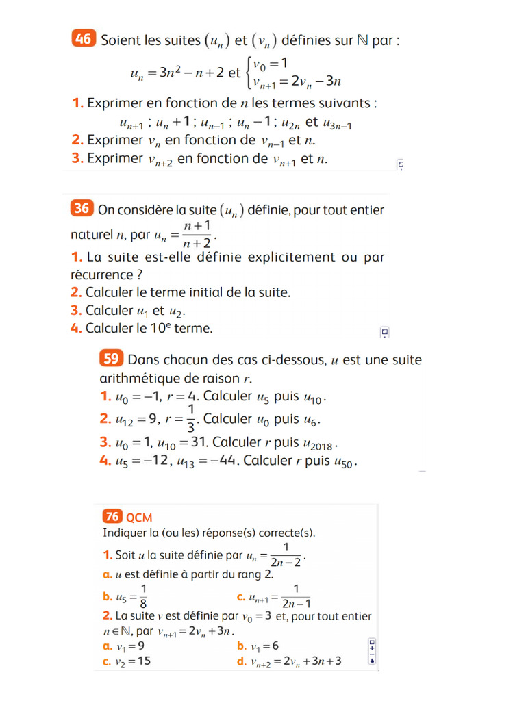 Feuille d' Exercices SA (Declic) | PDF