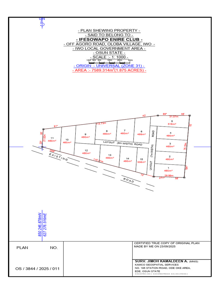Property Plan for Ifesowapo Enire Club | PDF
