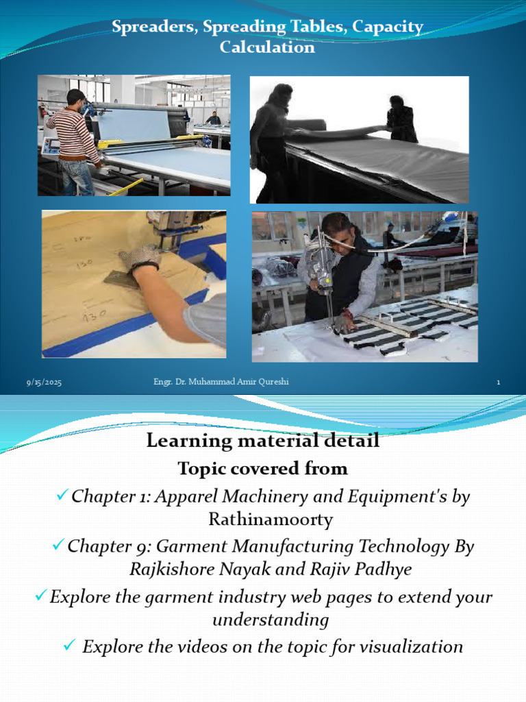 TE-455 Lecture 2 Spreaders, Spreading Tables and Capacity Calculation ...