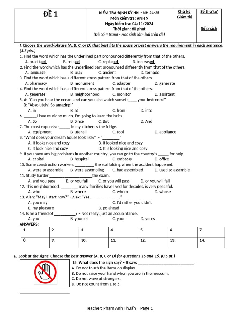 English 9 Midterm Exam Paper 2024 | PDF | Adolescence | English Language