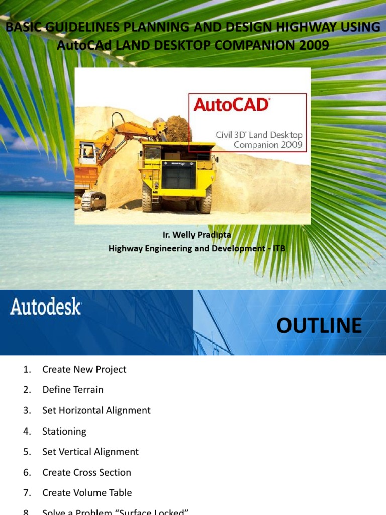Highway Design with AutoCAD 2009 | PDF