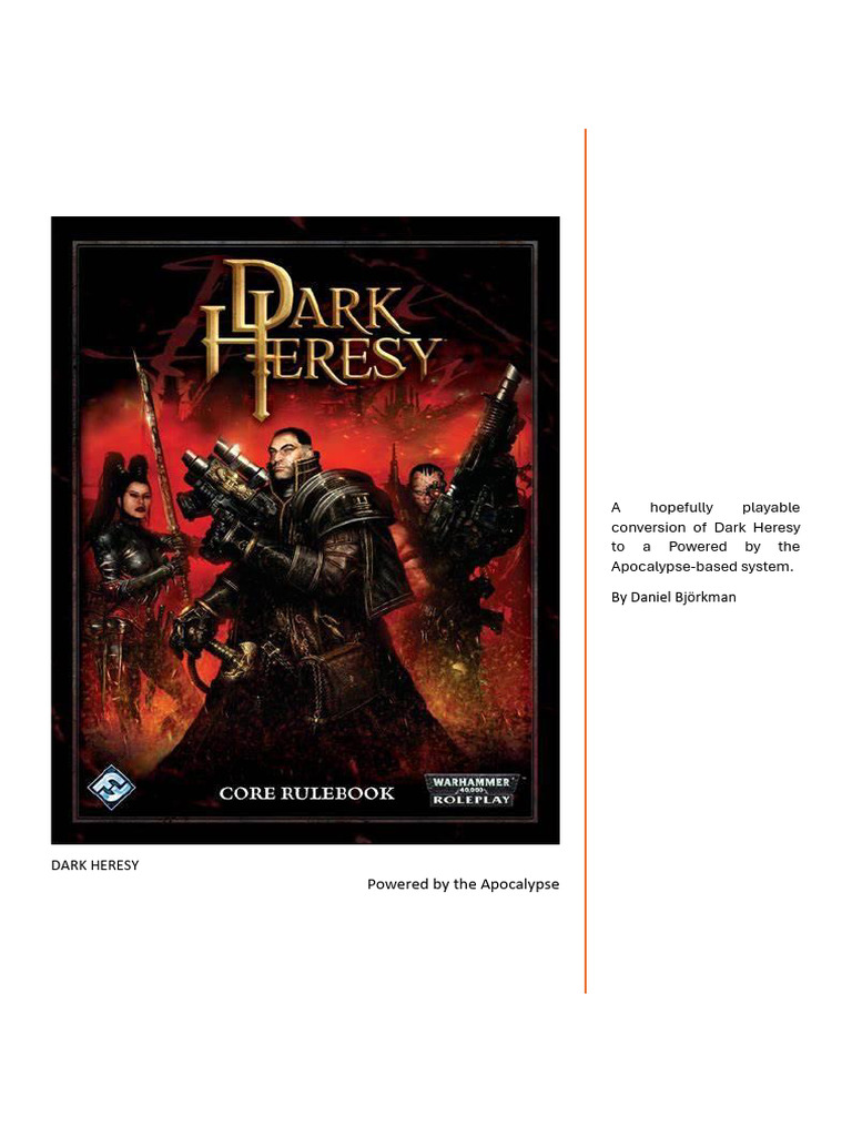 Dark Heresy: Apocalypse System Guide | PDF | Role Playing Games
