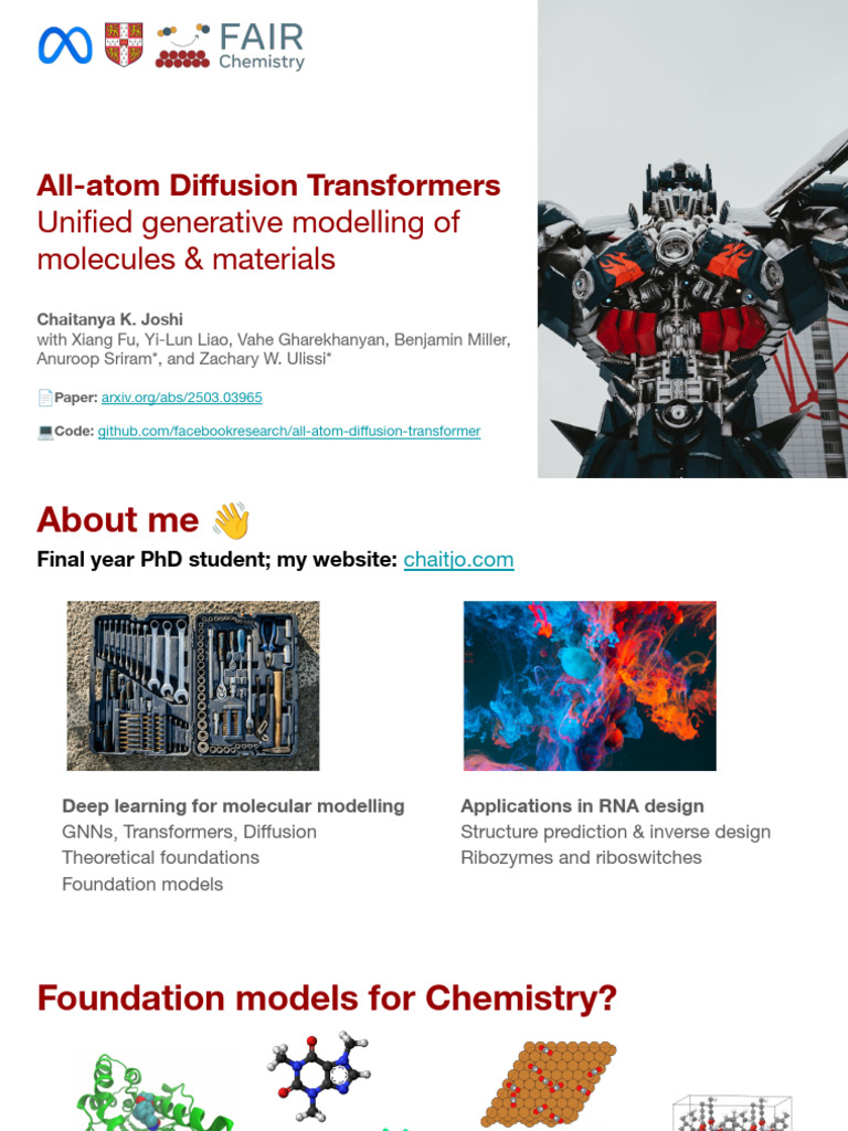 All Atom Diffusion Transformers Slides | PDF | Crystal Structure | Proteins