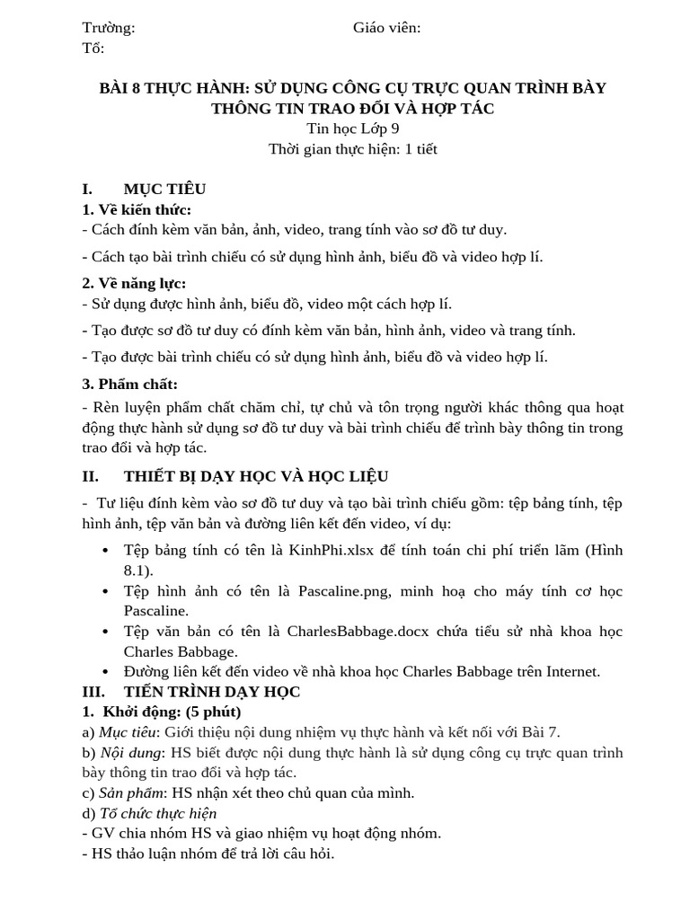 Bai 8 Thuc Hanh Su Dung Cong Cu Truc Quan Trinh Bay Thong Tin Trao Doi ...
