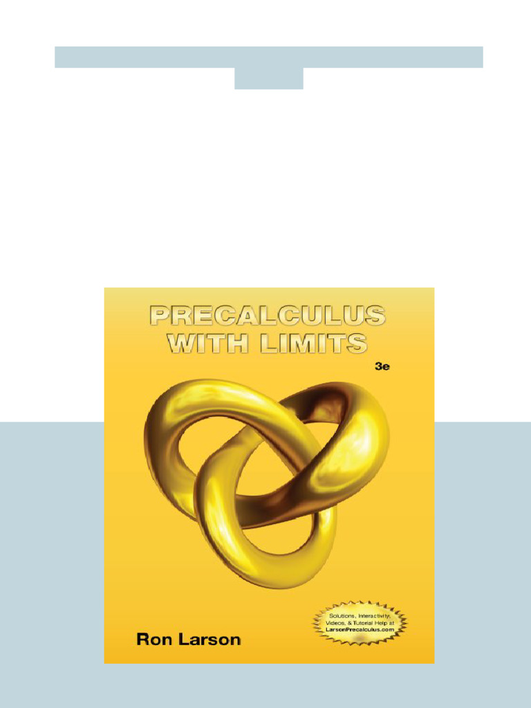 Precalculus with Limits 3rd Edition Ron Larson online pdf | PDF ...