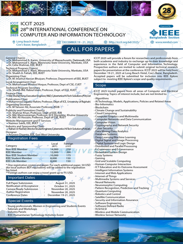 Iccit CFP 2025 | PDF | Information Technology | Computing