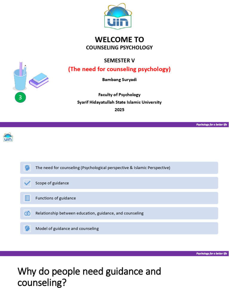 03-Need For Guidance and Counseling | PDF | Psychotherapy | Mental Health