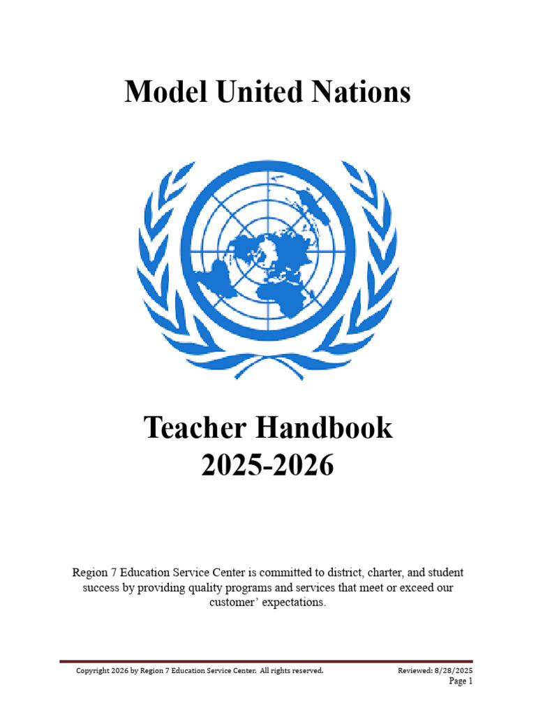 Model United Nations Manual | PDF | United Nations | International ...
