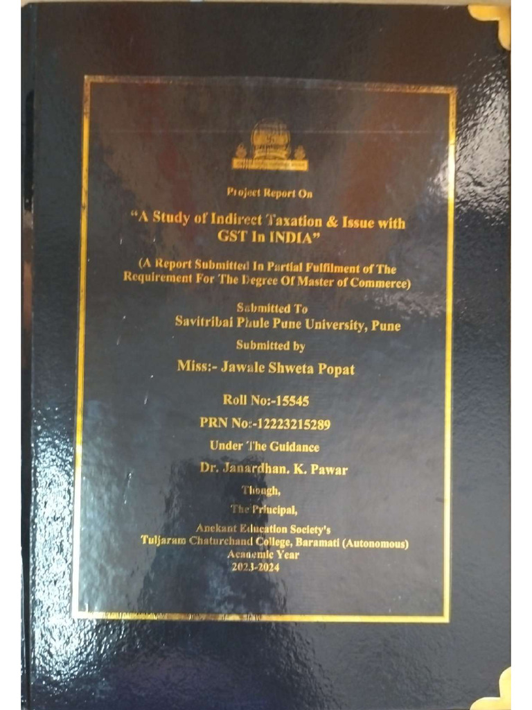 Mcom Project 2023-2024 Shweta Popat Jawale | PDF