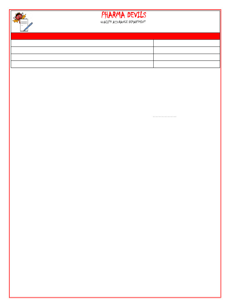 SOP For Self Inspection | PDF | Audit | Auditor's Report