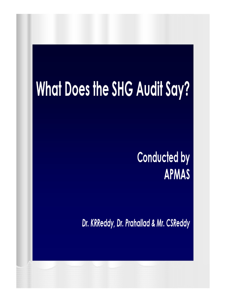 SHG Audit Findings and Grading Report | PDF | Financial Accounting | Money