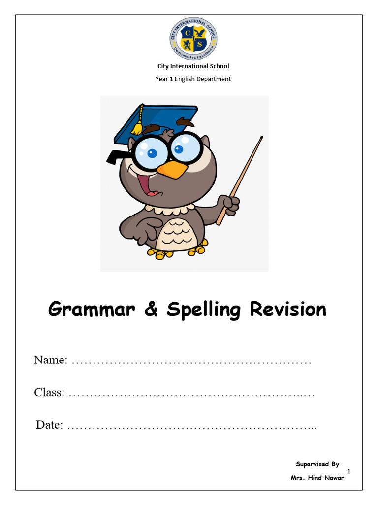 Spelling & Grammar Revision | PDF