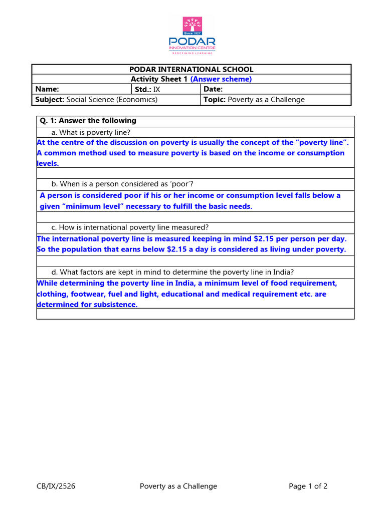 1759295539878.as Activity Sheet1 CB IX SSC Poverty As A Challenge | PDF