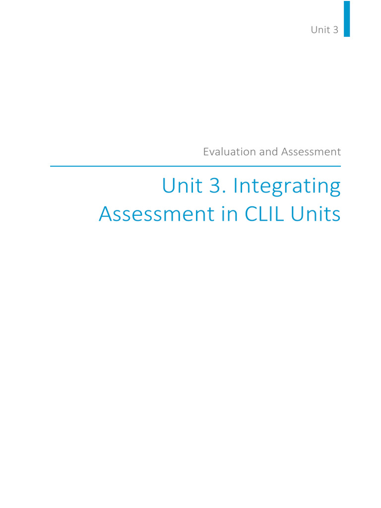 Integrating Assessment in CLIL Units | PDF | Educational Assessment ...