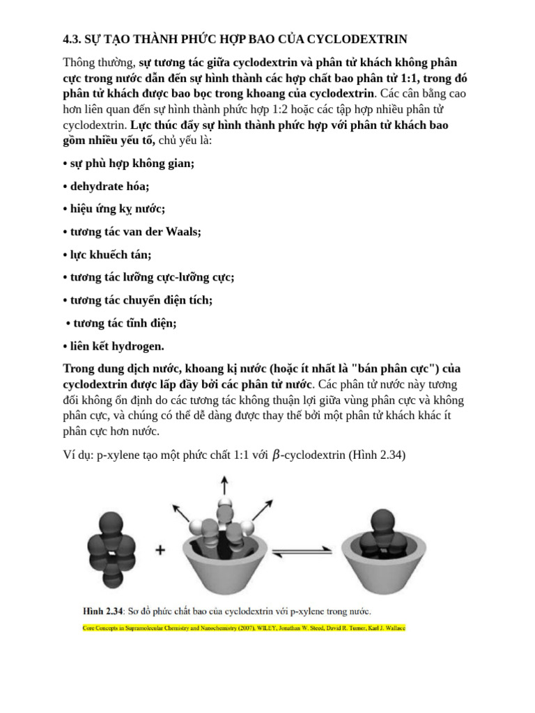 S T o Thành PH C H P Bao Và NG D NG C A Cyclodextrin | PDF