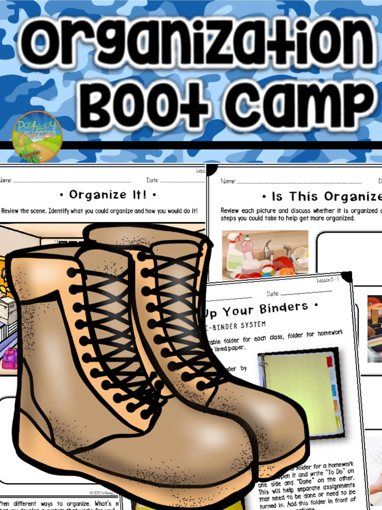 Organization Skills Boot Camp Guide | PDF | Teachers | Self Control