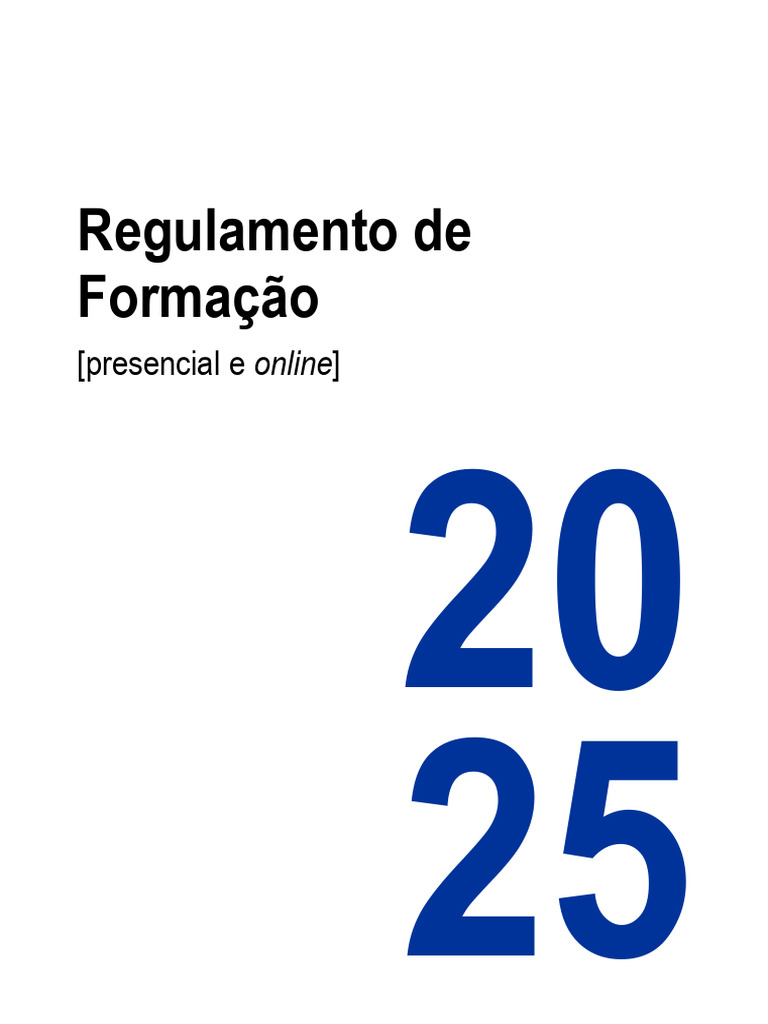 Regulamento de Formação CEFAMOL 2025 | PDF | Desenvolvimento ...