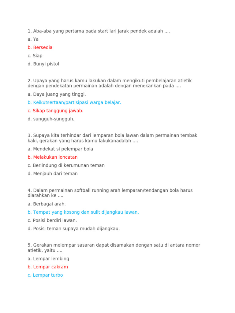 Panduan Dasar Atletik dan Permainan | PDF