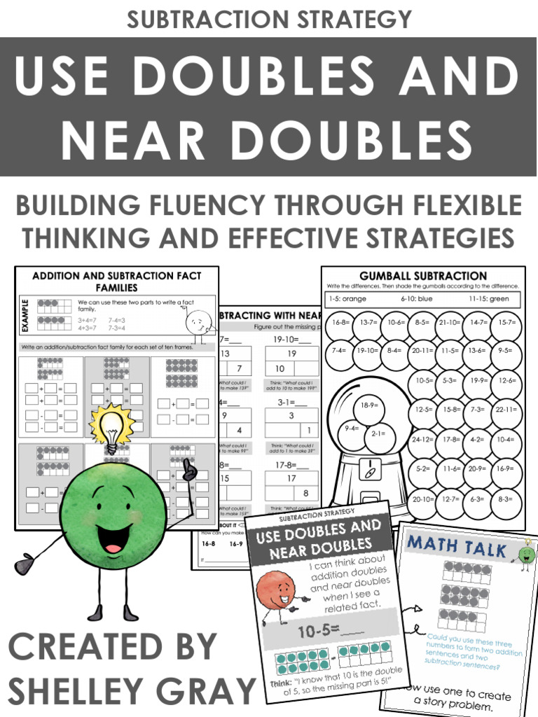 03 - Using Doubles and Near Doubles Subtraction Strategy - Mental Math ...