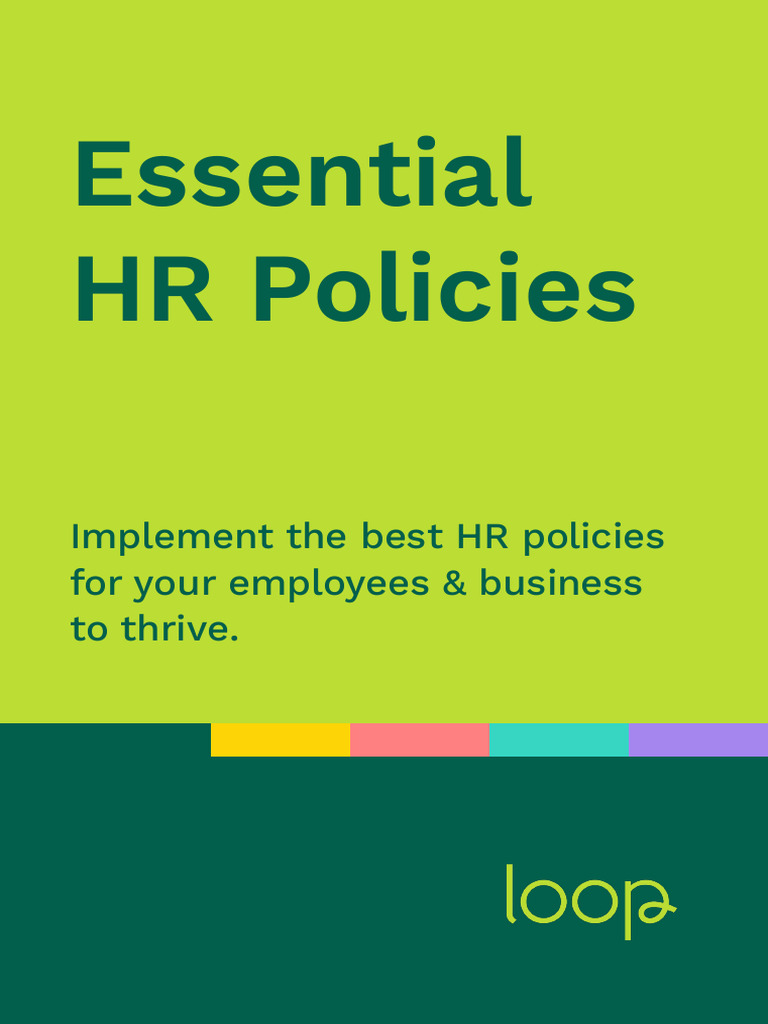 Essential HR Policies for Businesses | PDF | Occupational Safety And ...