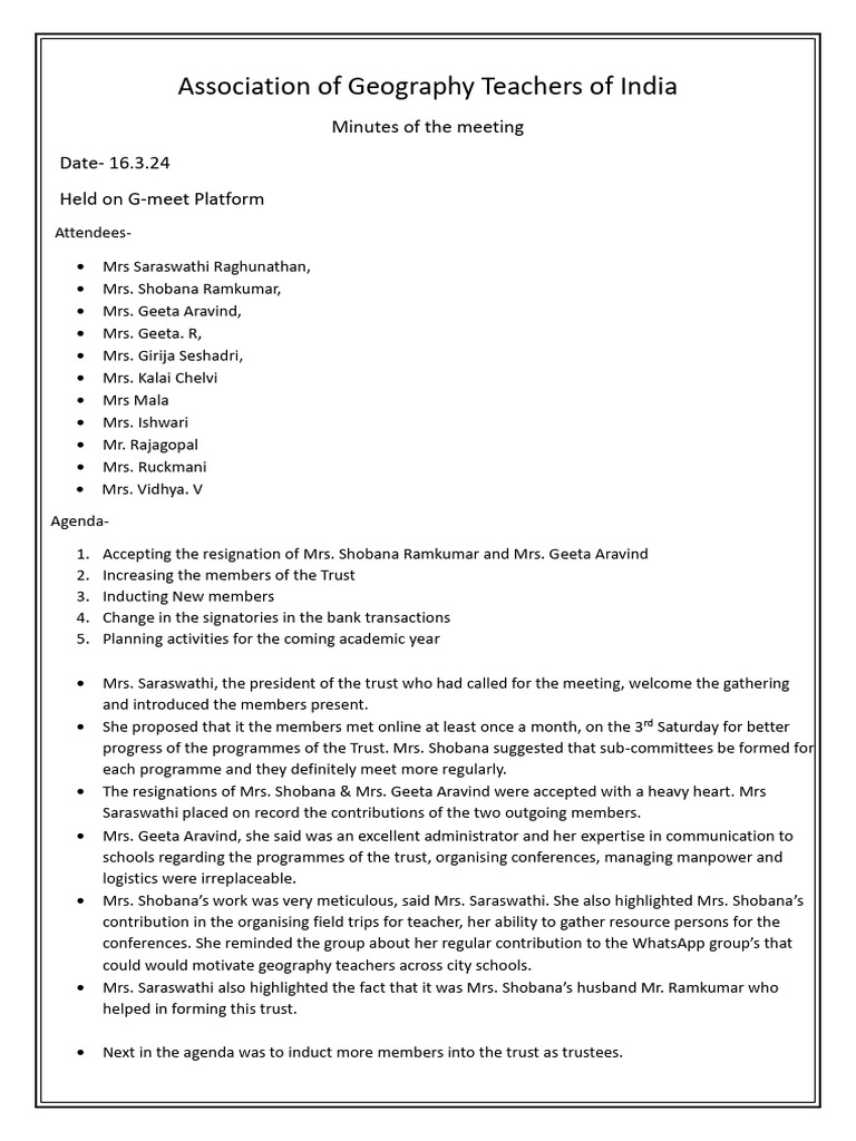 Association of Geography Teachers of India | PDF