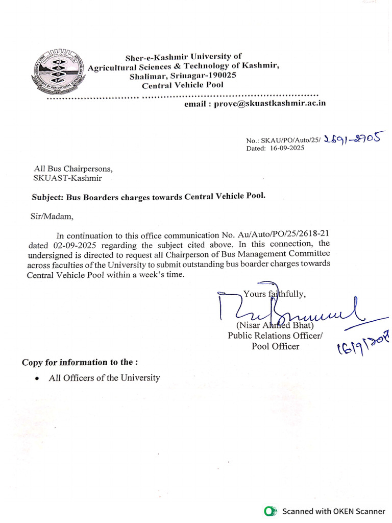 Outstanding Bus Boarder Charges | PDF