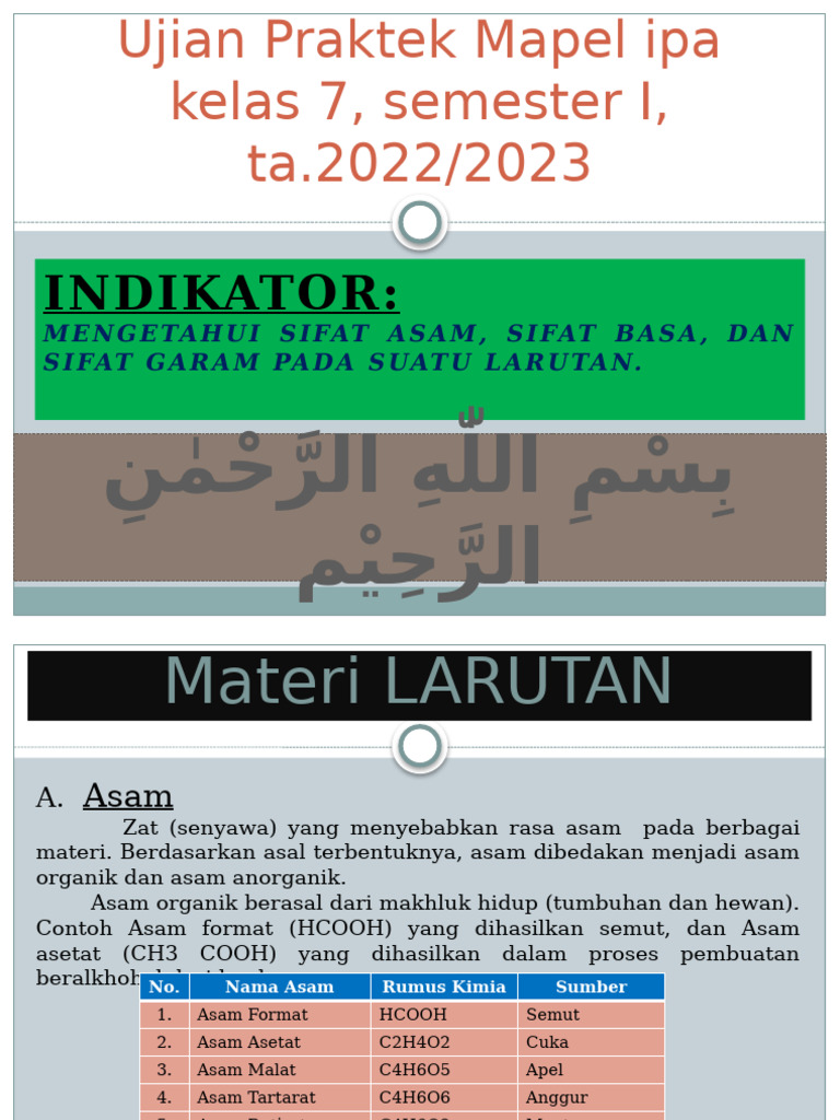Ujian Praktek Mapel Ipa Kelas 7, Semester | PDF