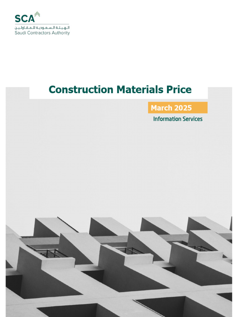Saudi Arabia Construction Material Prices 2025 | PDF | Building ...