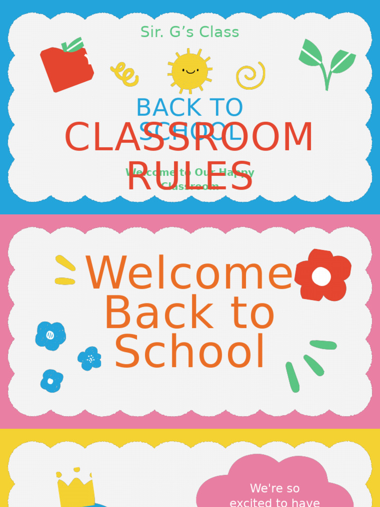 Back To School Classroom Rules | PDF