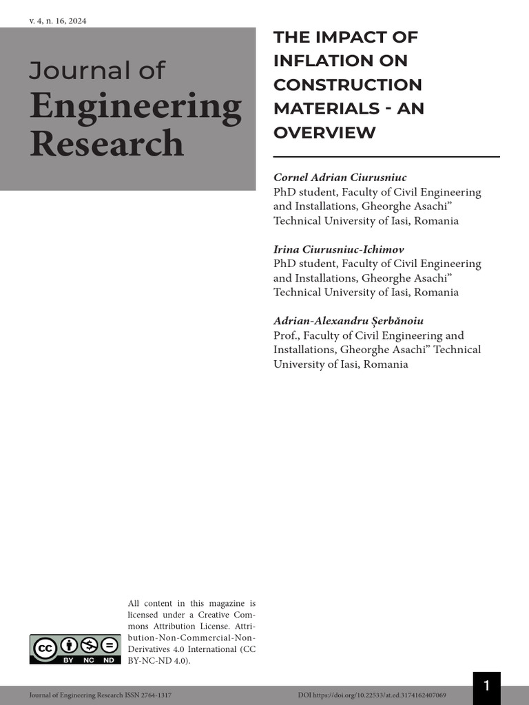 The Impact of Inflation On Construction Materials An Overview | PDF ...