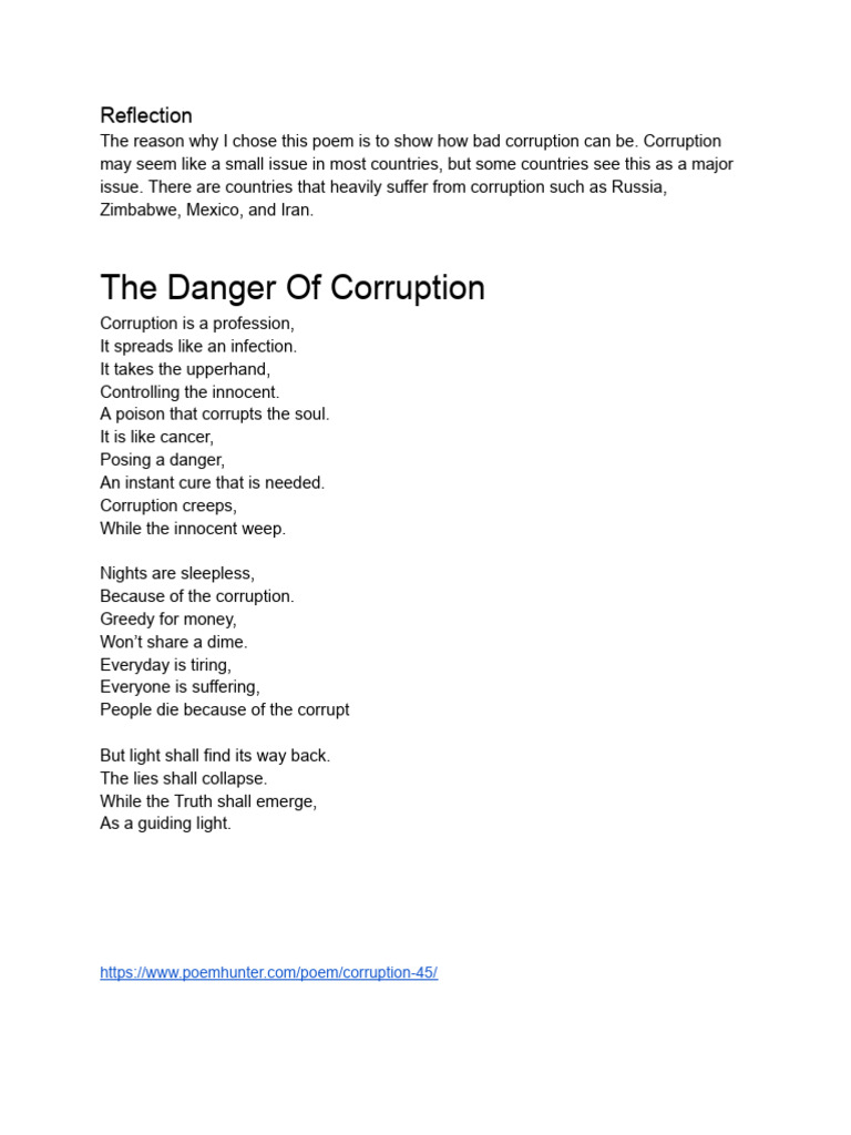 Corruption Poem2 - Marc | PDF