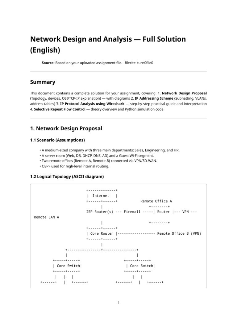Network Design & Analysis - Completed Solution (Bangla) | PDF | Computer Network | Transmission ...