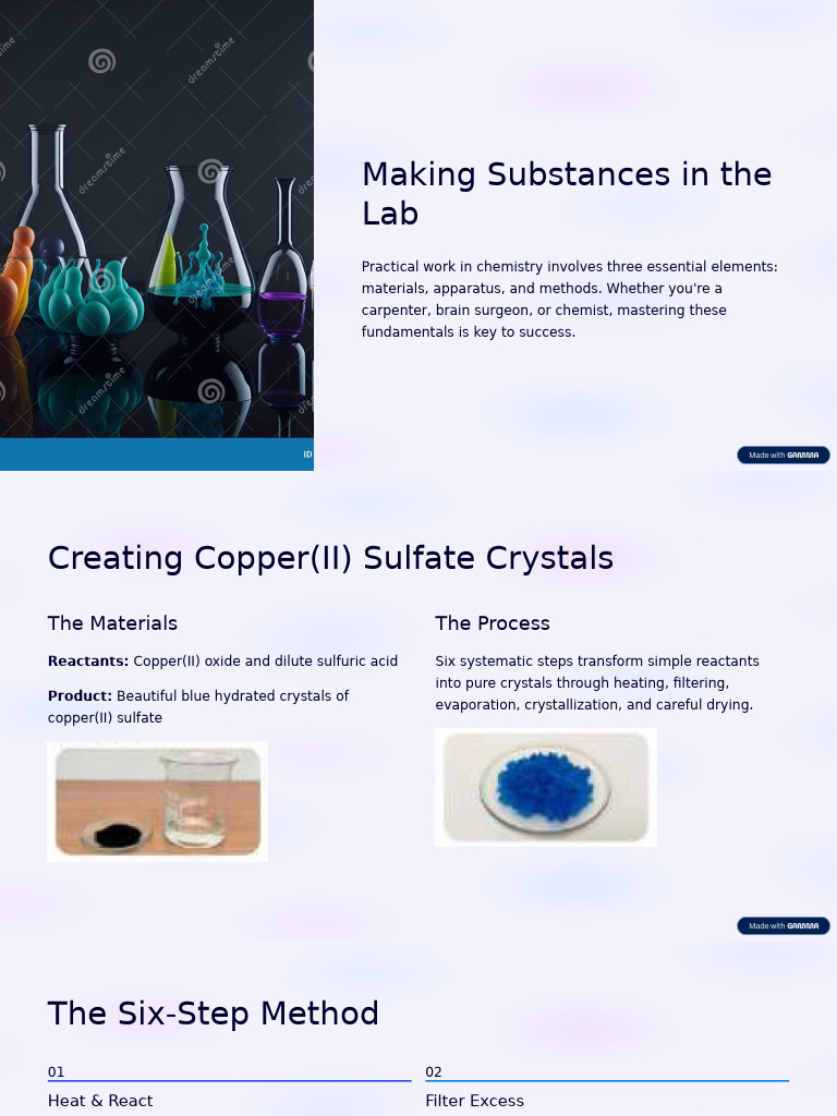 Making Substances in The Lab | PDF | Solubility | Distillation