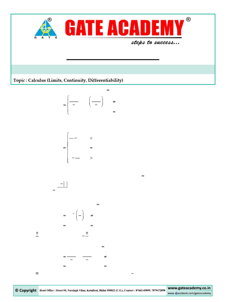 DPP 5 (Calculus by Ud Sir) New | PDF | Function (Mathematics) | Analysis