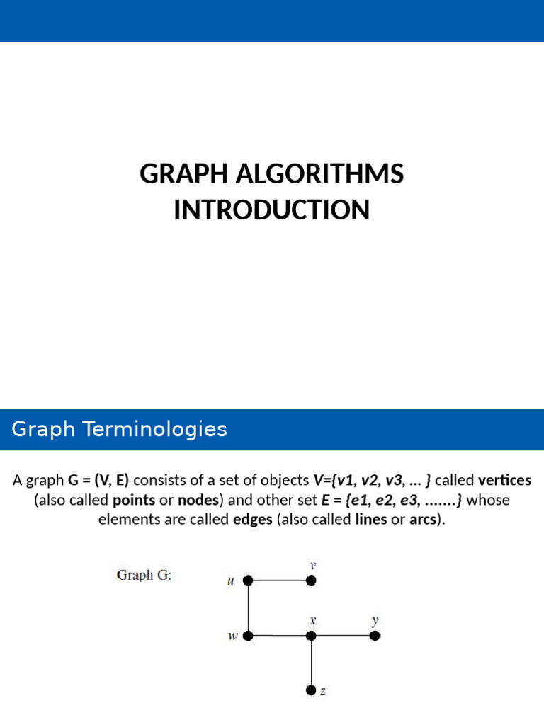 GA - Lecture 02 - Graph Terminologies | PDF | Vertex (Graph Theory) | Mathematical Concepts