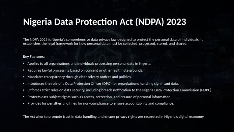 Nigeria Data Protection Act (NDPA) | PDF