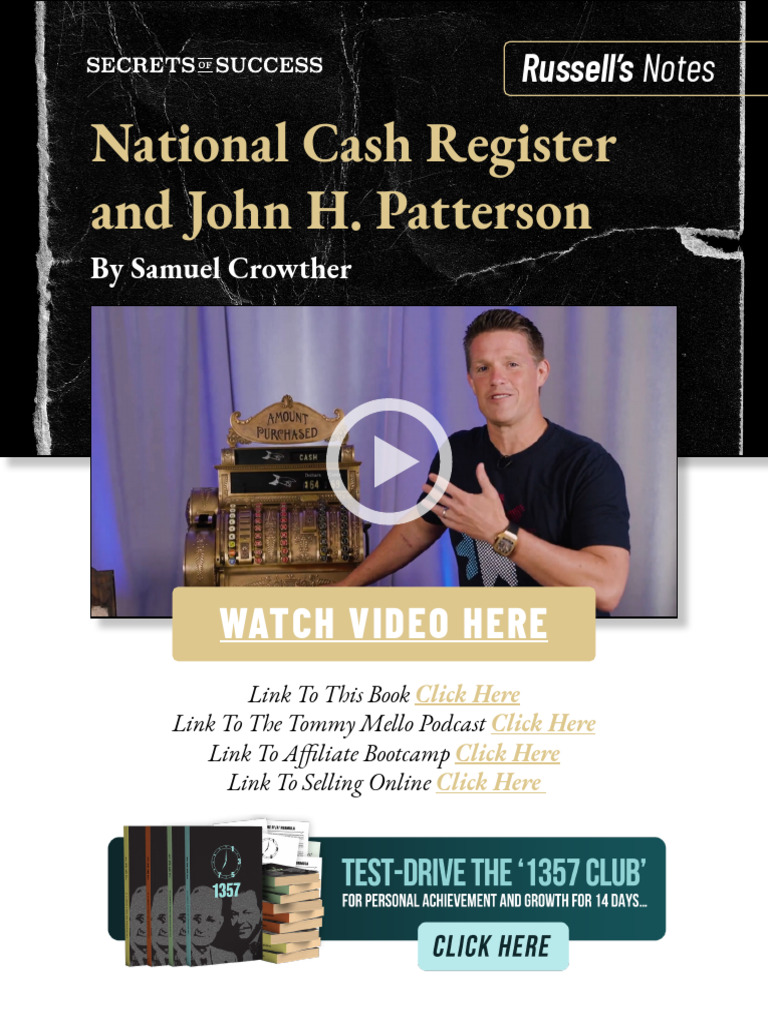 Russells Notes - National Cash Register and John H Patterson by Samuel ...