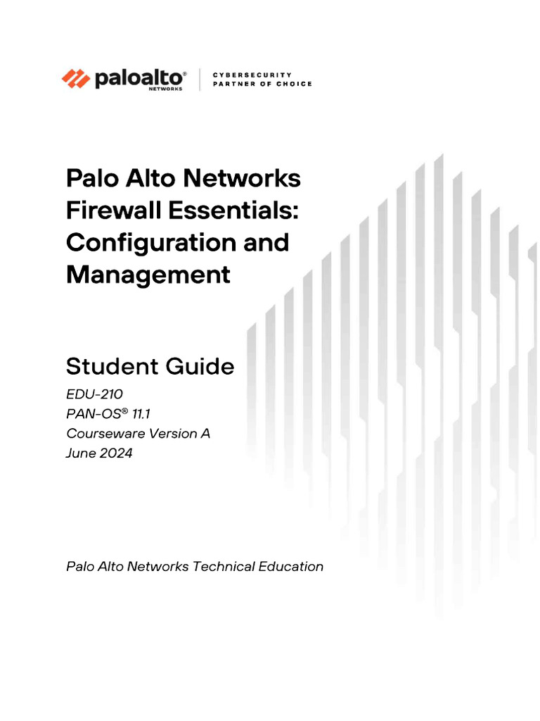EDU-210 Palo Alto - Firewall Essentials - Configuration and Management | PDF