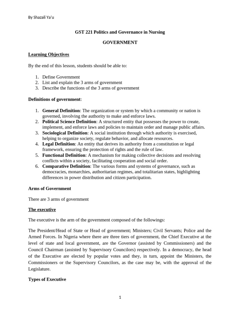 Understanding Government and Its Arms | PDF | Government | Legislature