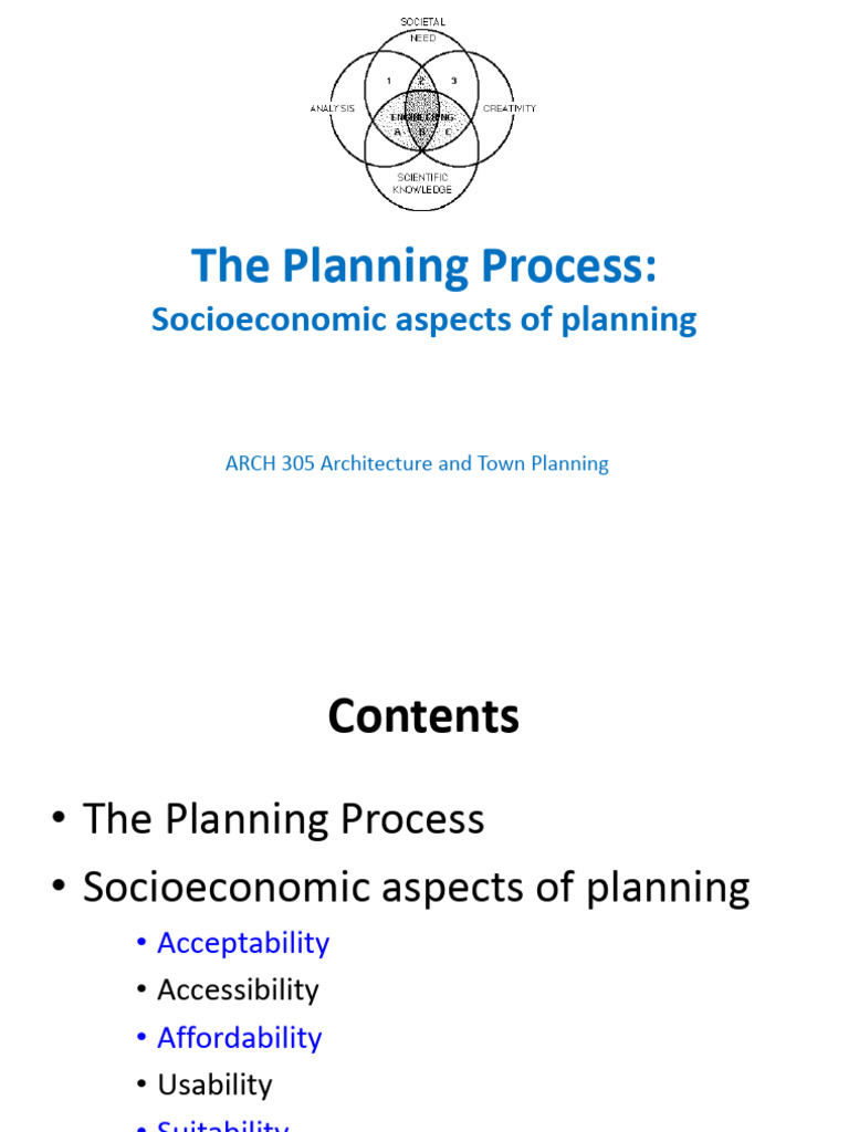 Lecture 7 The Planning Proccess and Its Socioeco Aspects | PDF ...