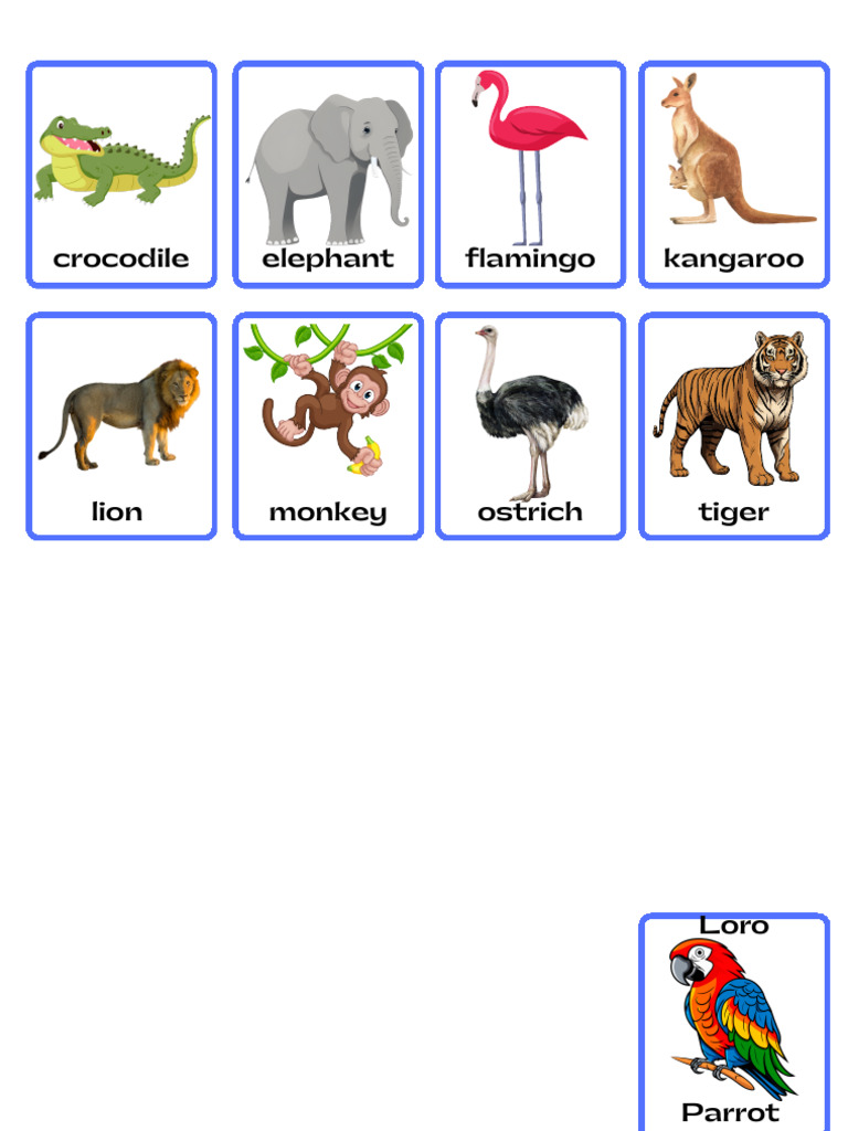 Flashcards Animales Salvajes 20251004 133650 0000 | PDF